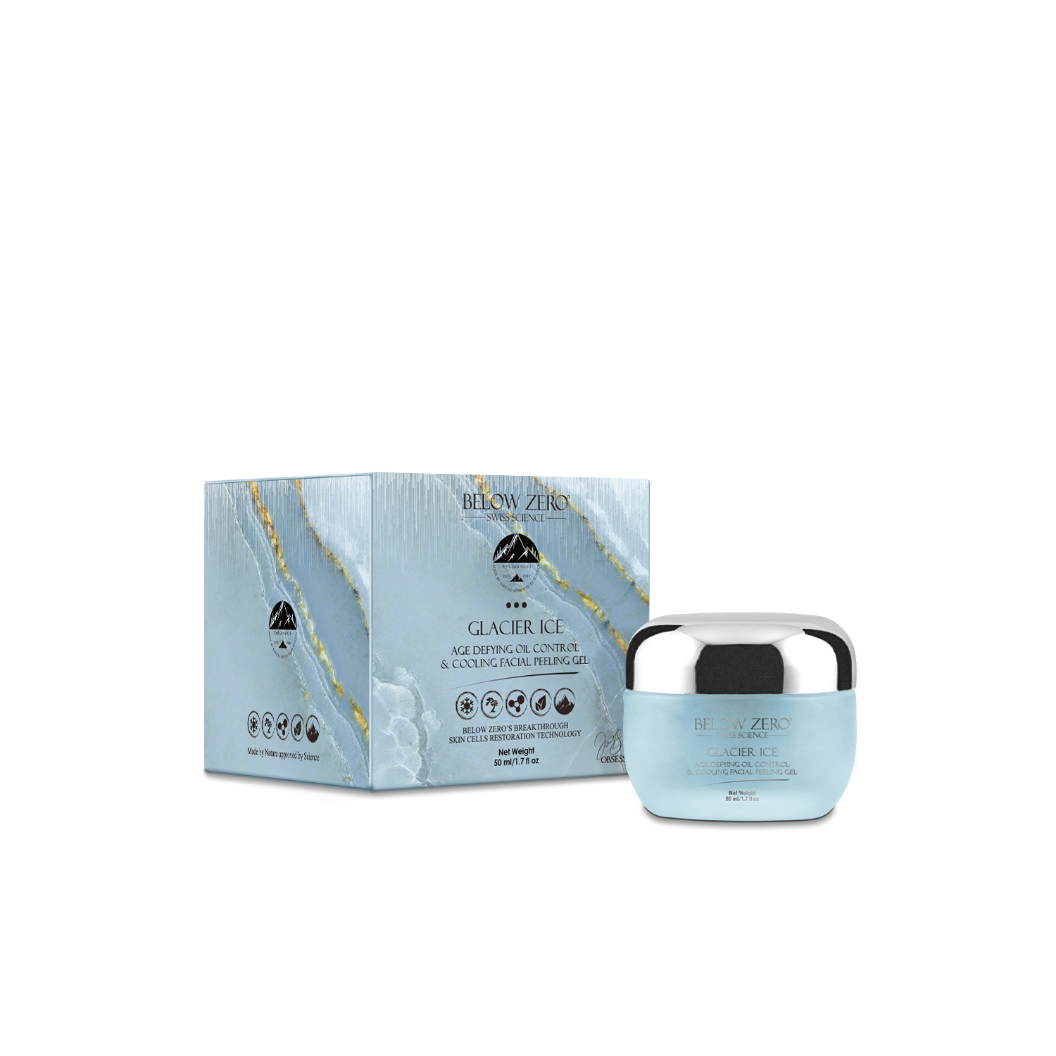 Below Zero Glacier Ice Age Defying Oil Control & Cooling Facial Peelin