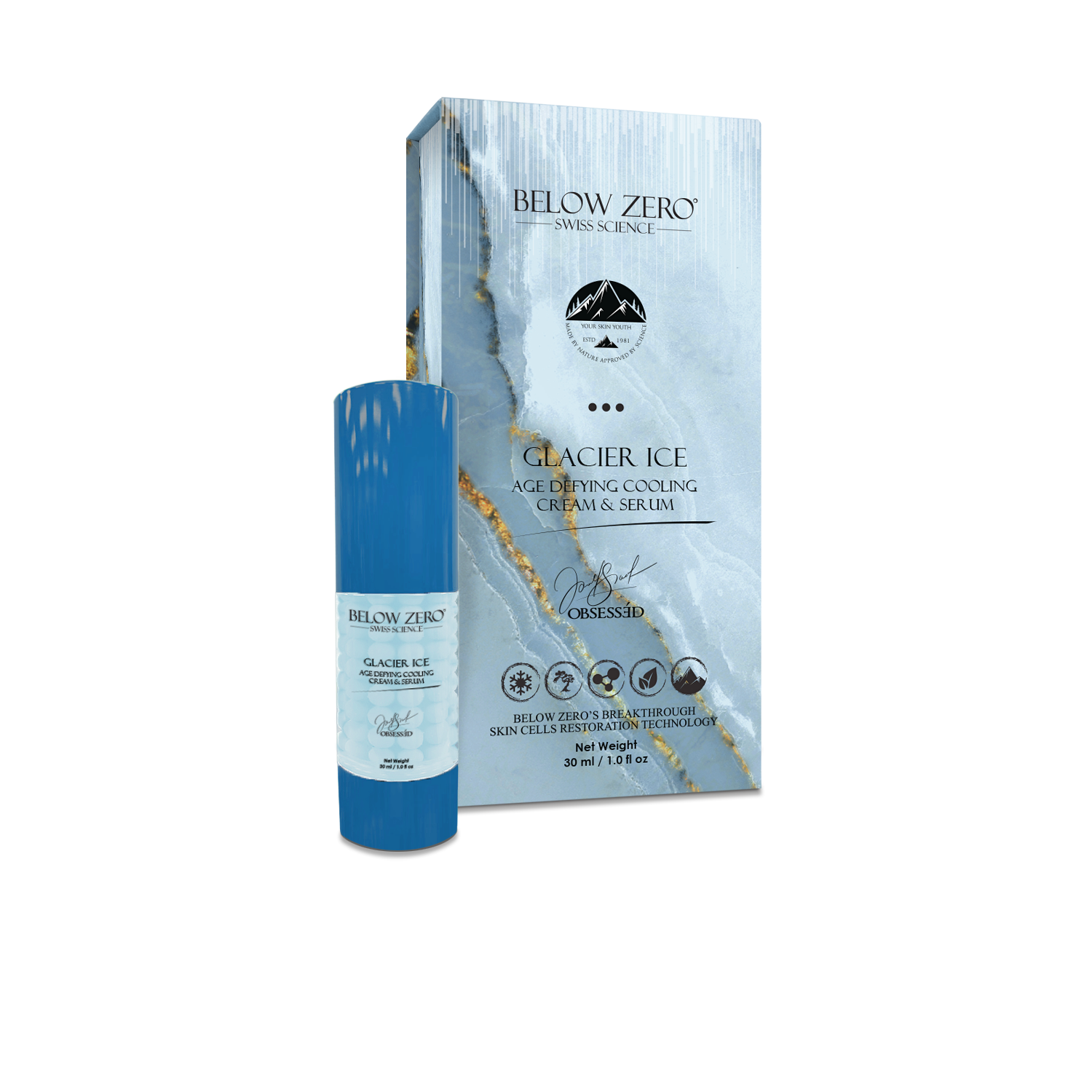 Below Zero Glacier Ice Age Defying Cooling Cream & Serum